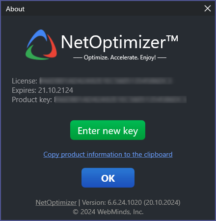 WebMinds NetOptimizer 6.6.24.1020 взлом